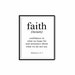 Faith Definition Art Print Wall Decor Definition Print Faith - Etsy