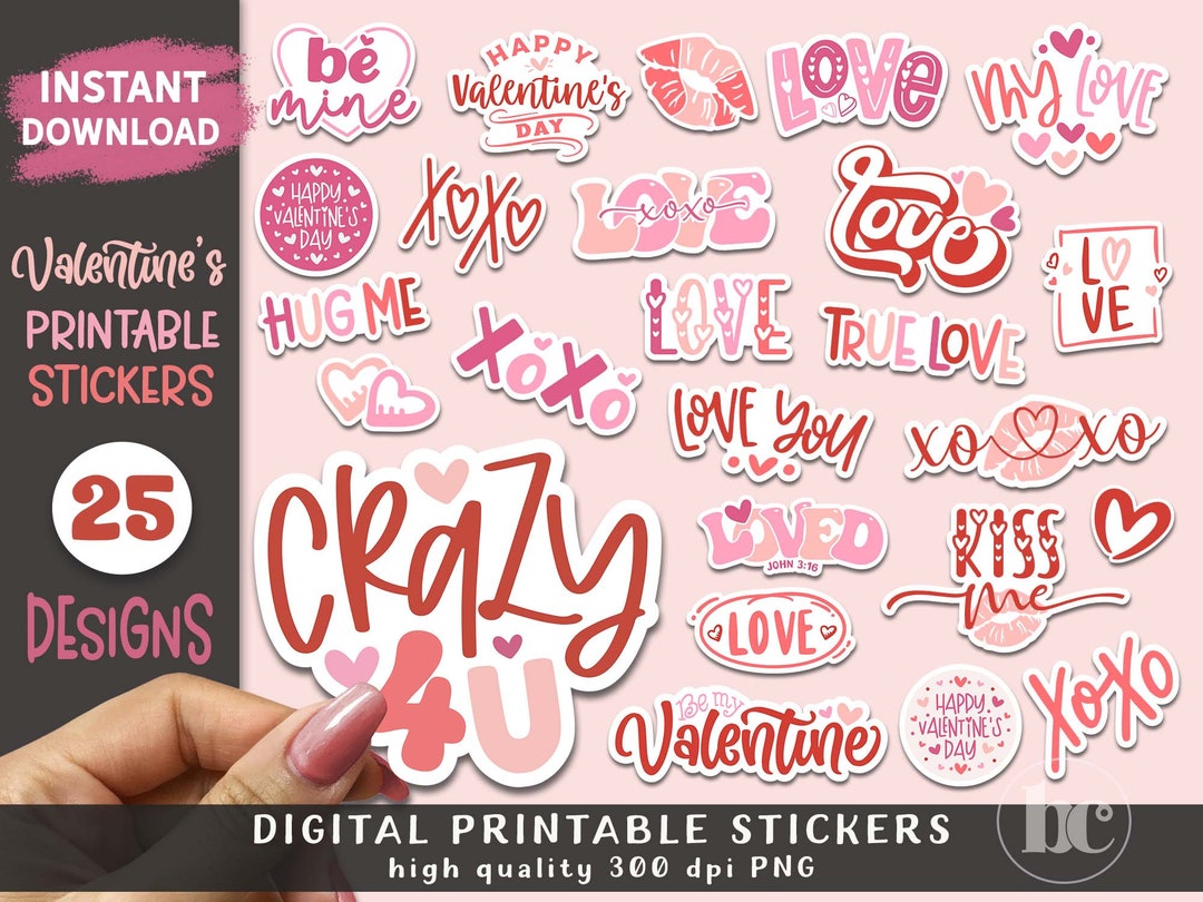 Valentine's Day Stickers Bundle for Tumbler and Laptop | Valentine ...