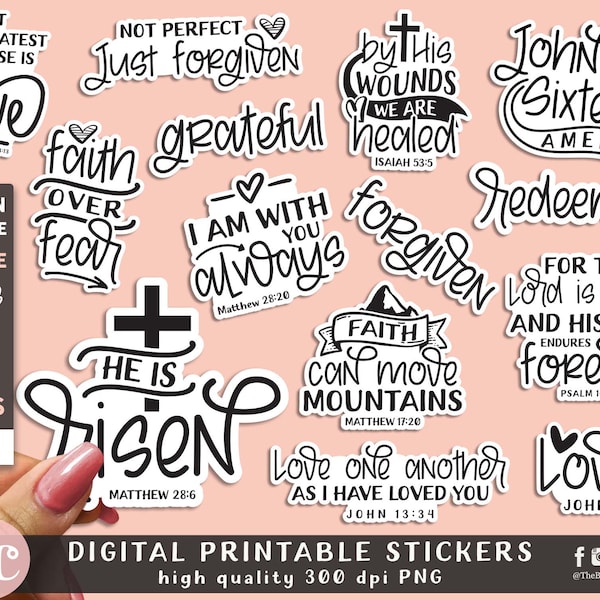 Print and Cut Bible Verse Stickers - Etsy