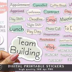 Printable Office Stickers for Planners and Journals | Digital Planner ...
