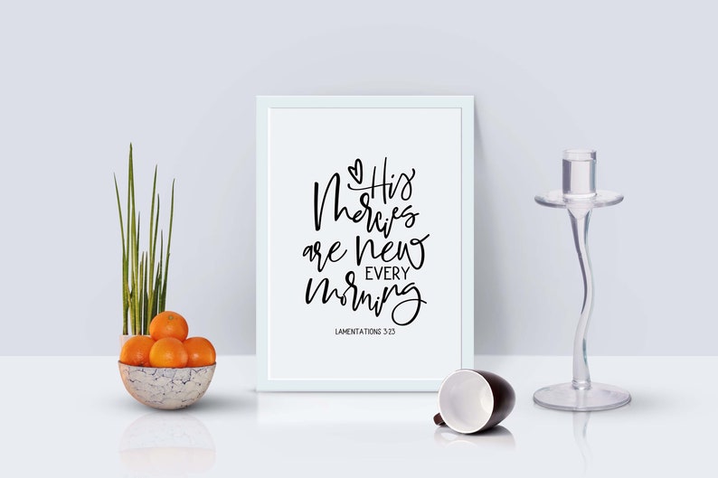 His Mercies Are New Every Morning Printable Wall Art - Etsy