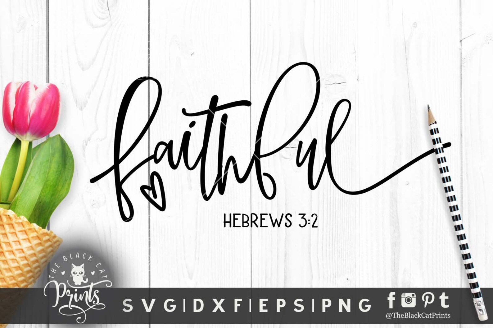 Faithful Svg Cutting File for Cricut Silhouette Cutting - Etsy