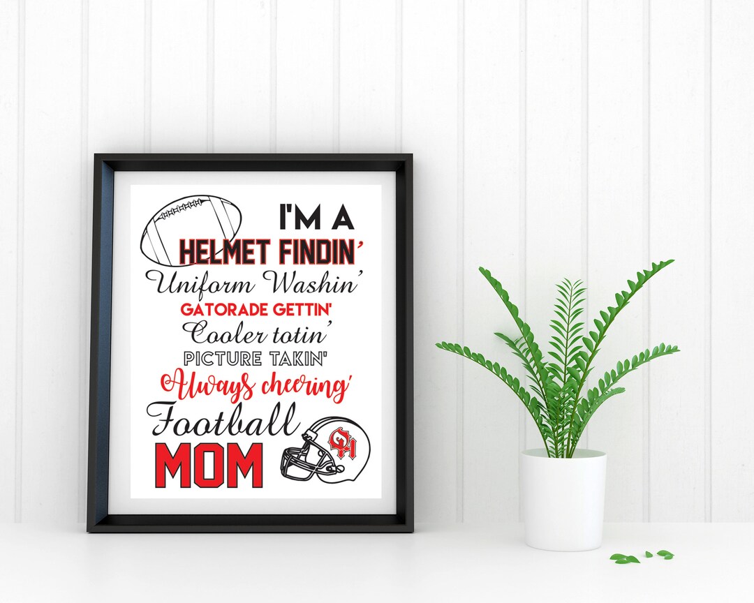 Football Mom: Printable, Instant Download, Jpg, Team Sprit, Customize ...