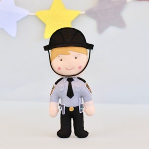 Police Officer Gifts, Personalized Policeman Doll, Felt Toy ...