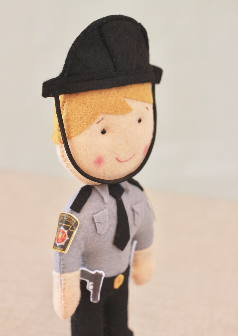 Police Officer Gifts, Personalized Policeman Doll, Felt Toy ...