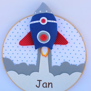 Space Nursery, Personalized Frame, Rocket Ship, Baby Name Sign, Nursery ...