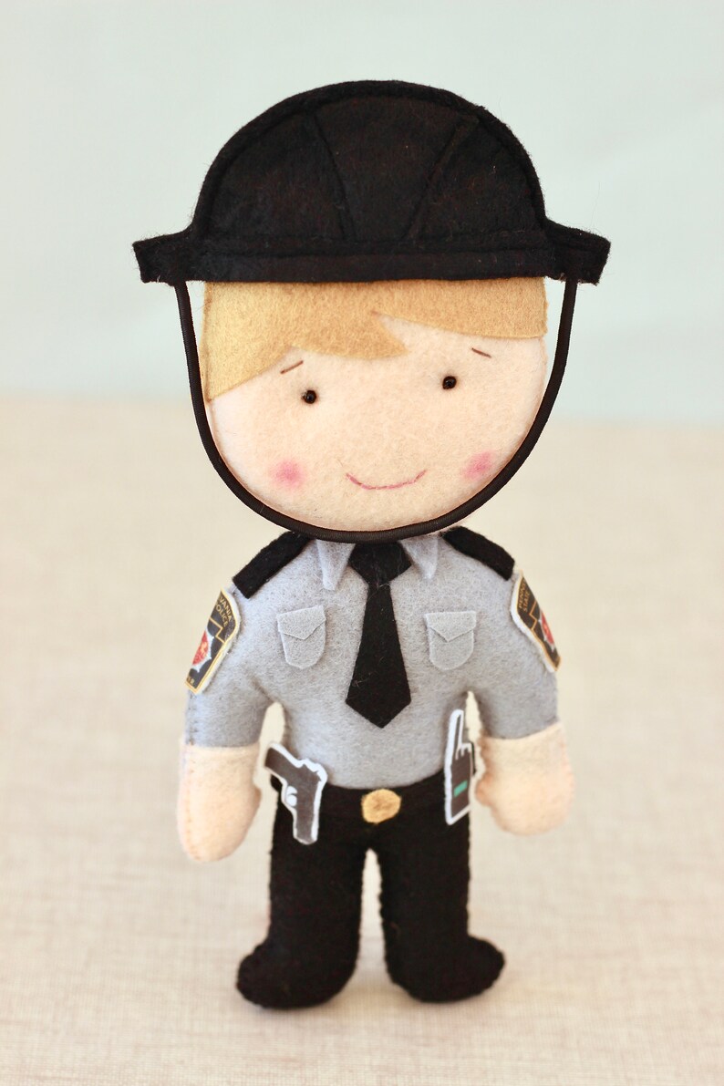 Police Officer Gifts, Personalized Policeman Doll, Felt Toy ...