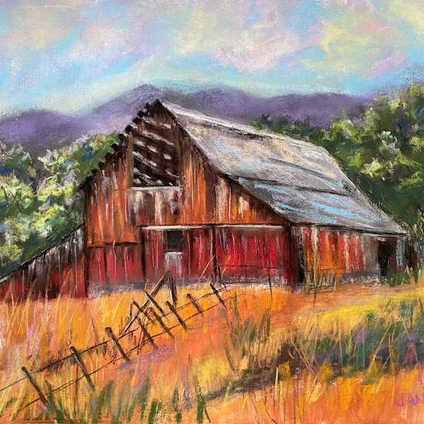 Old Barn Painting - Etsy