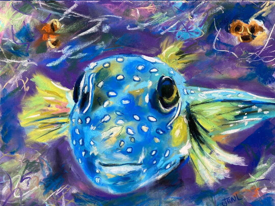 Fish Painting Nemo Childs Bedroom Decor 9 X 12 Ocean Blue Coastal ...