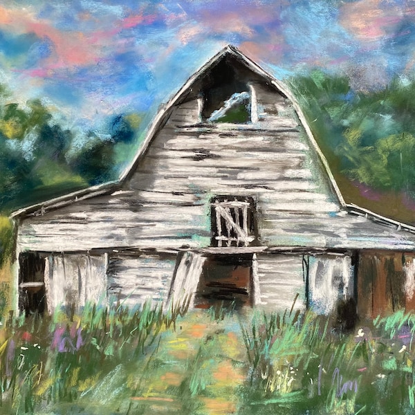 Old Barn Painting - Etsy
