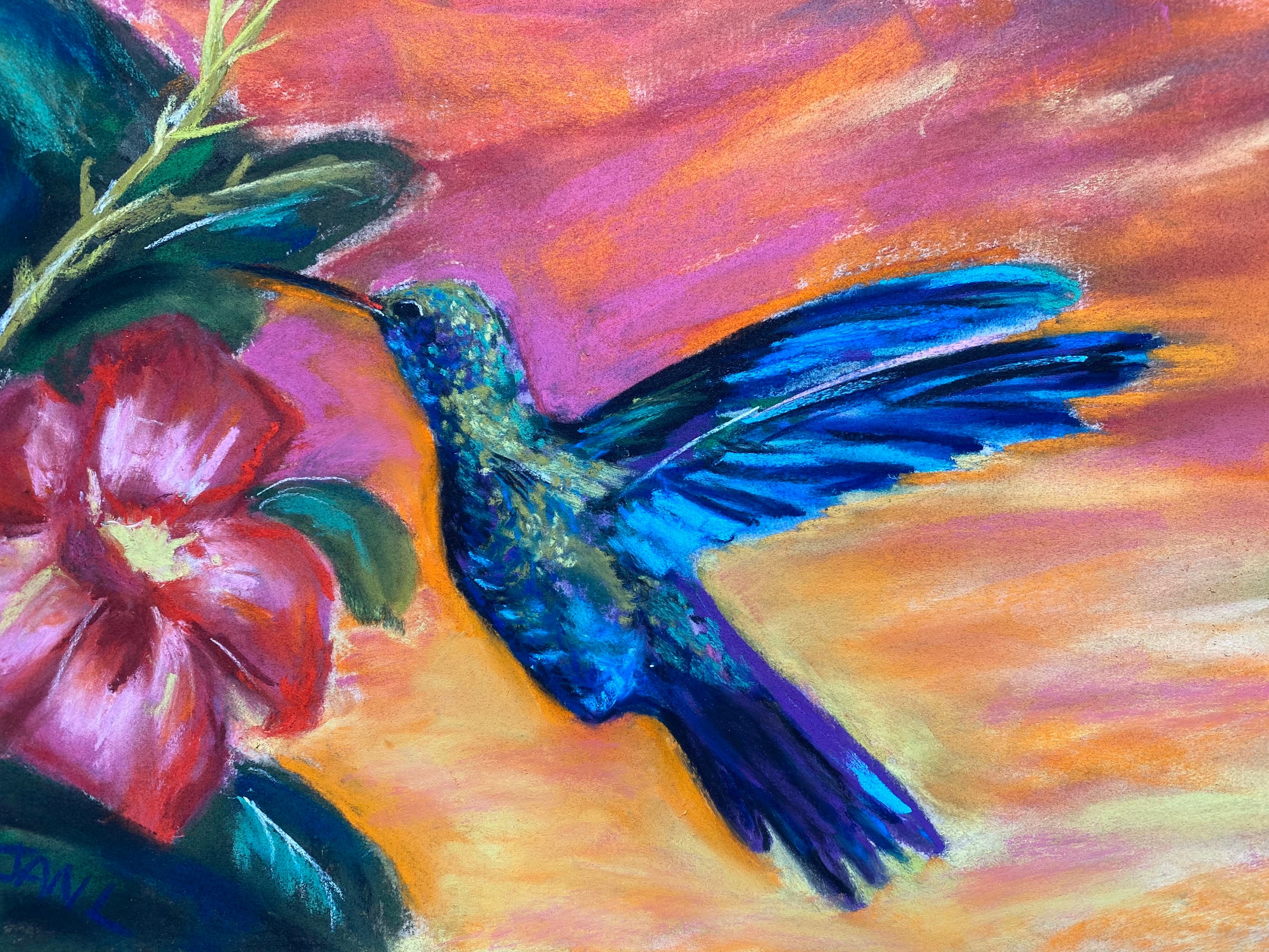 Hummingbird Pastel Original Painting 9 X 12 Bird Animal - Etsy UK