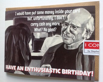 Larry David Curb Your Enthusiasm Birthday Card - Etsy