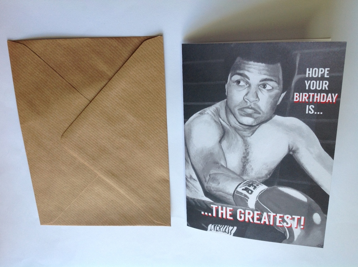 MUHAMMAD ALI Birthday Card Ali is the Greatest Card for - Etsy UK