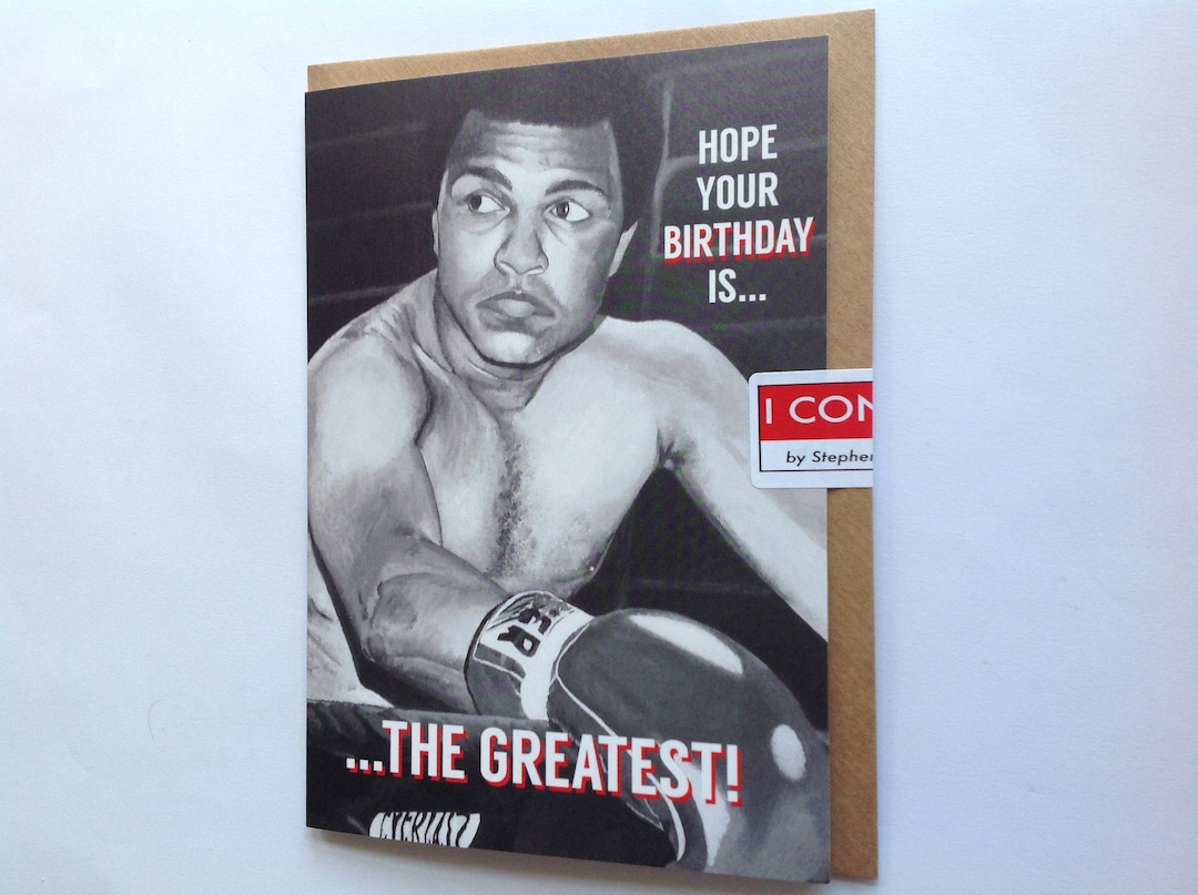 MUHAMMAD ALI Birthday Card Ali is the Greatest Card for Boxers Card for ...