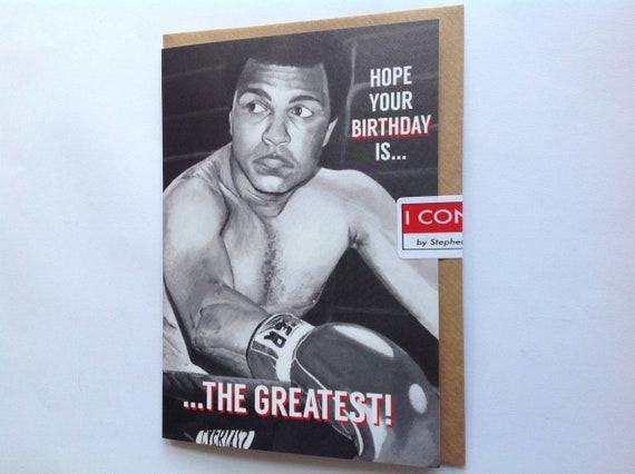 MUHAMMAD ALI Birthday Card Ali is the Greatest Card for - Etsy UK