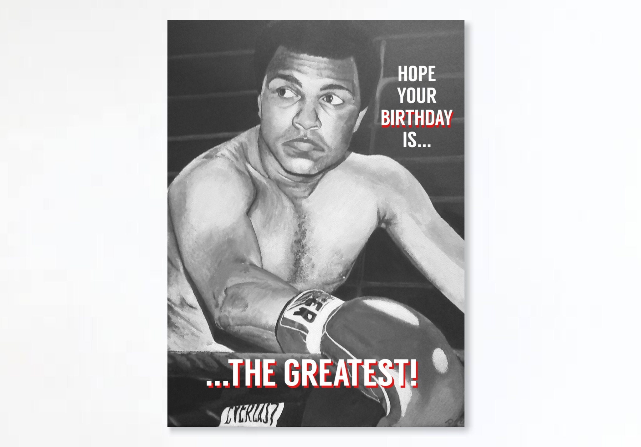 MUHAMMAD ALI Birthday Card Ali is the Greatest Card for - Etsy