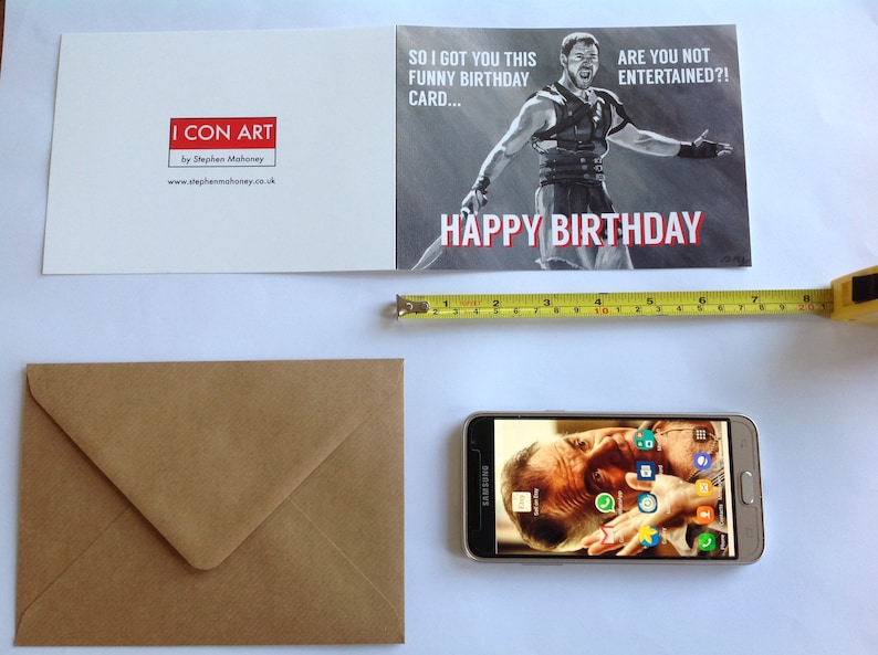 Gladiator Birthday Card: Are You Not Entertained? - Etsy