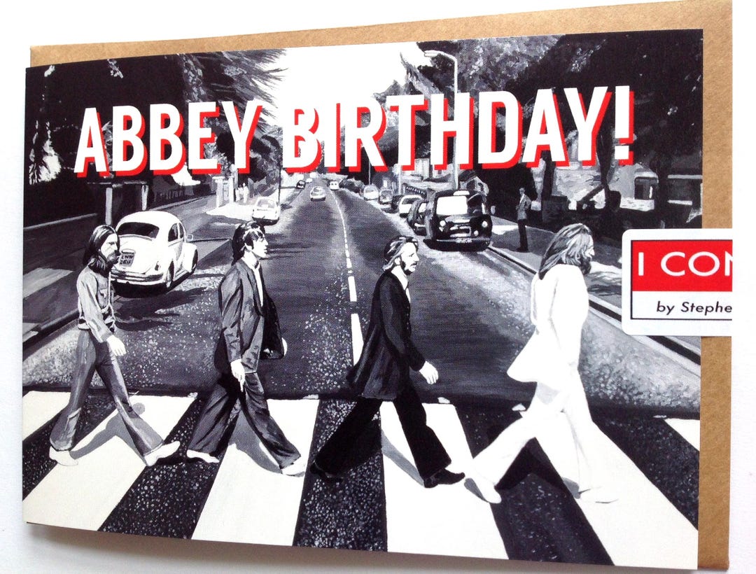 Beatles Birthday Card: Abbey Birthday! by Liverpool Artist - Etsy