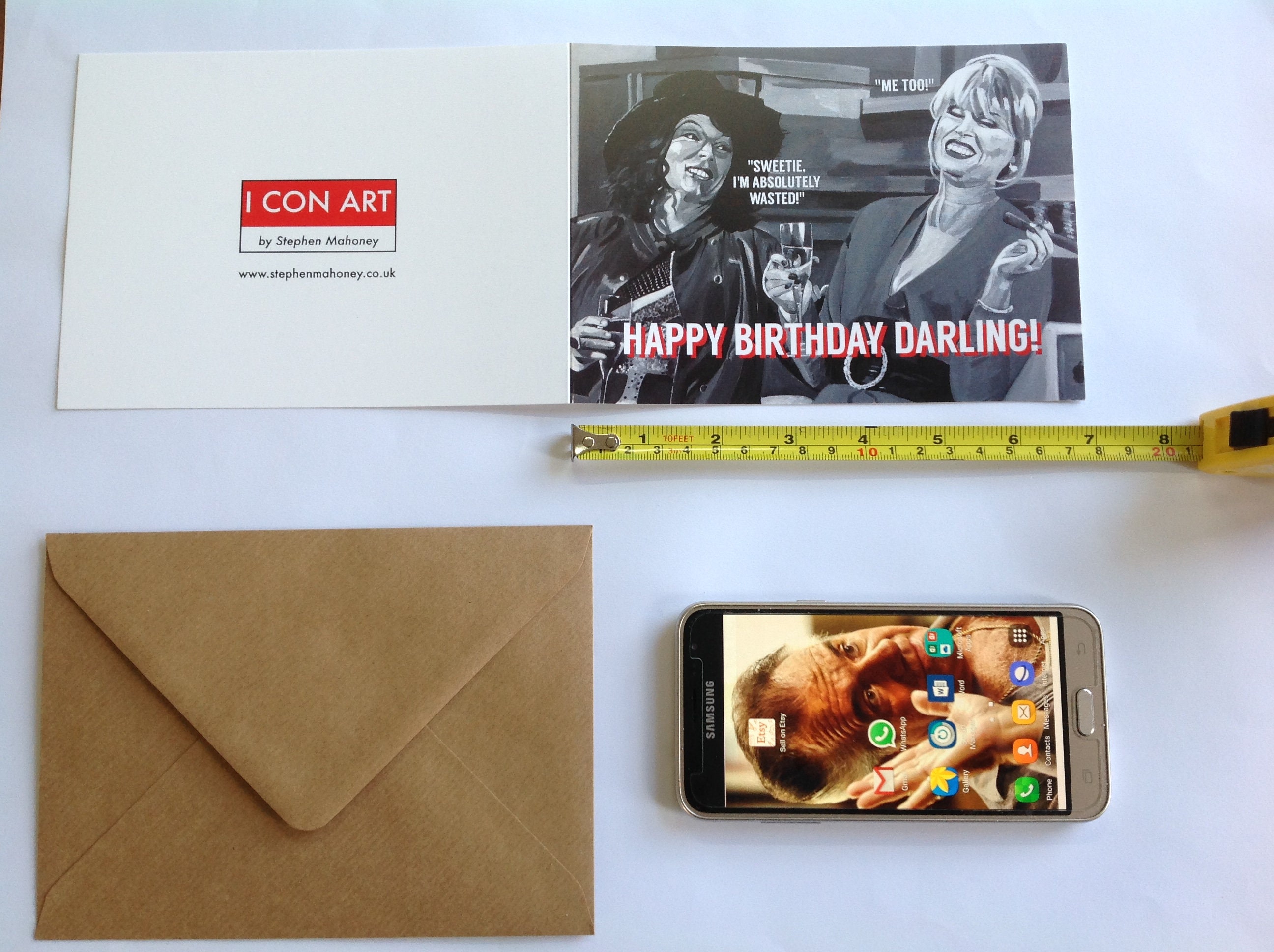 AB FAB Birthday Card Absolutely Fabulous Birthday Card | Etsy