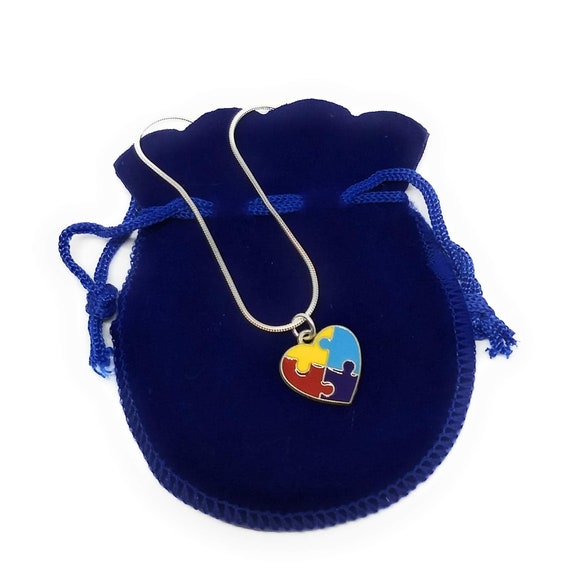 Autism Awareness Necklace Autism Jewelry Puzzle Piece | Etsy