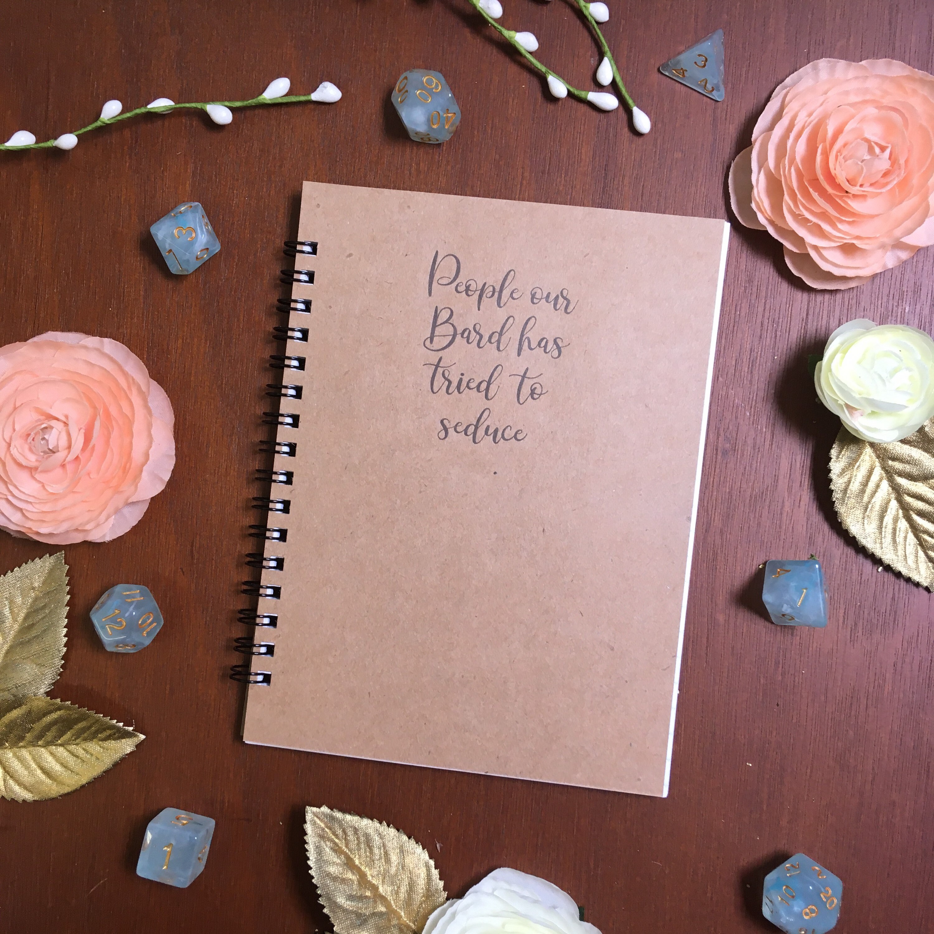 Dnd Seductive Bard Letterpress Notebook - Etsy