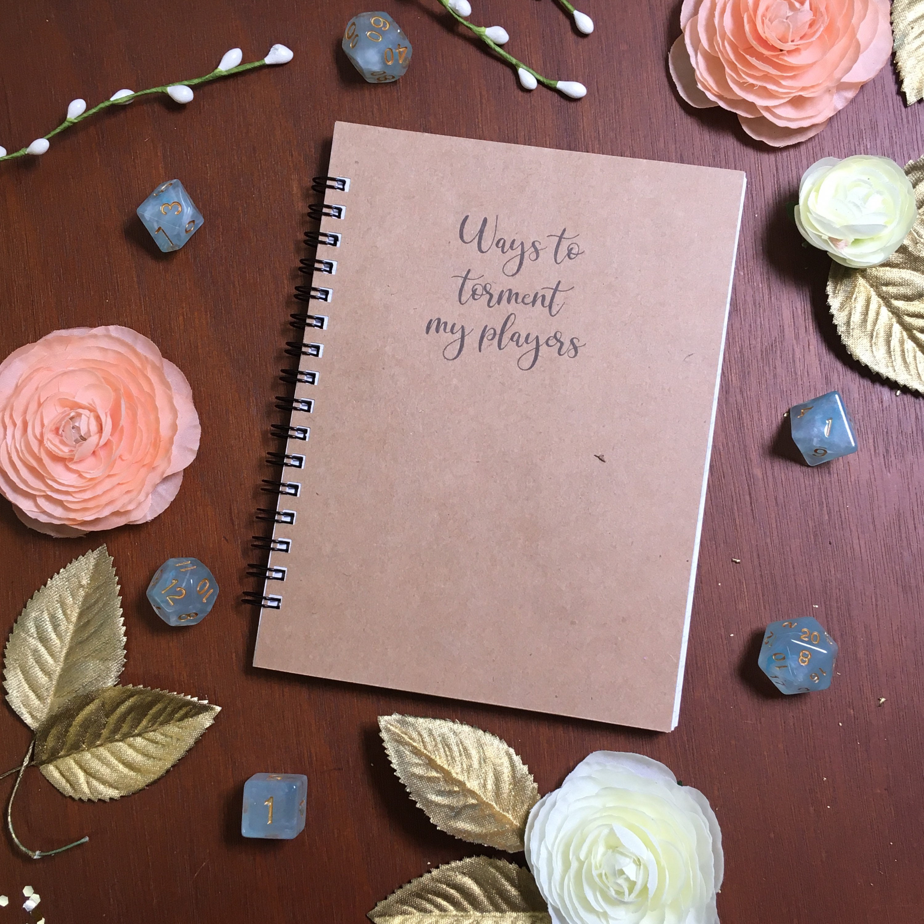 Fantasy RPG DM Ways to Torment My Players Letterpress Notebook - Etsy