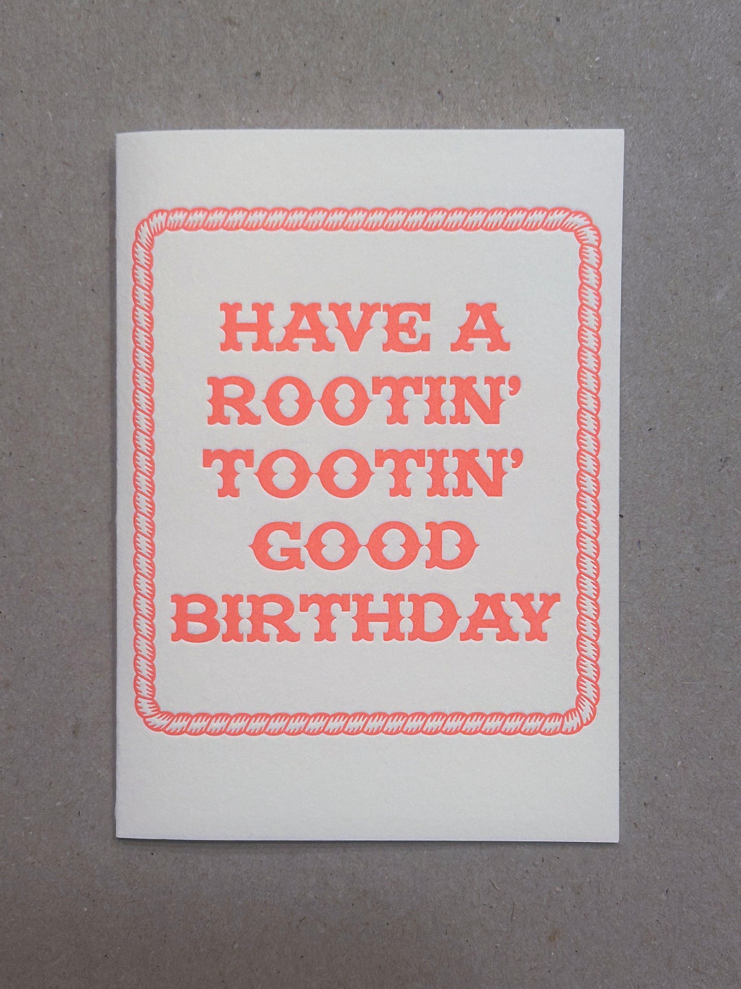 Have A Rootin' Tootin' Good Birthday Letterpress Cowboy Greeting Card ...