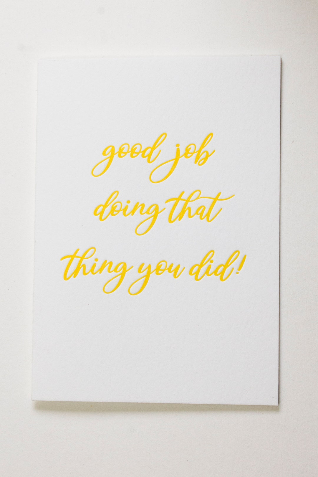 Good Job Doing That Thing Congratulations Letterpress Card - Etsy
