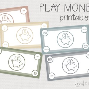 Play Money Printable, Pastel Money, Pretend Play, Classroom Money ...