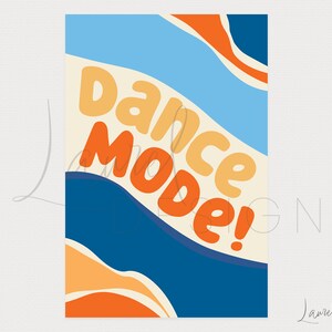 Bluey Dance Mode Digital Print Wall Art - Vibrant Cartoon Kids Room ...