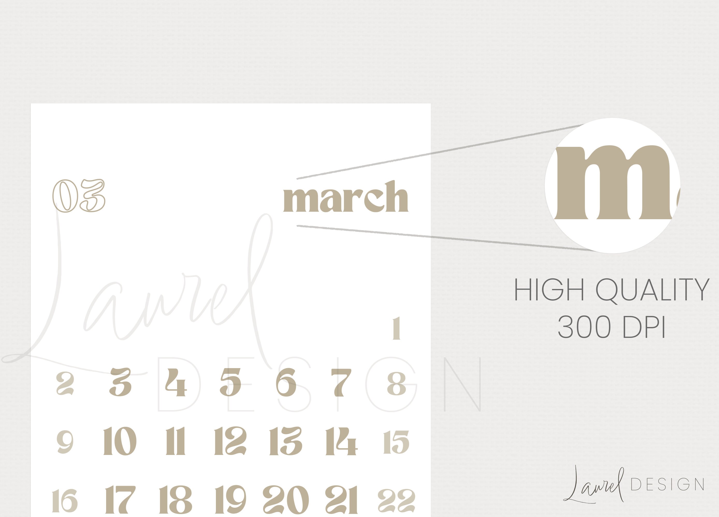 2025 Retro Minimalist Monthly Calendar: Natural Color Palette for At-a ...