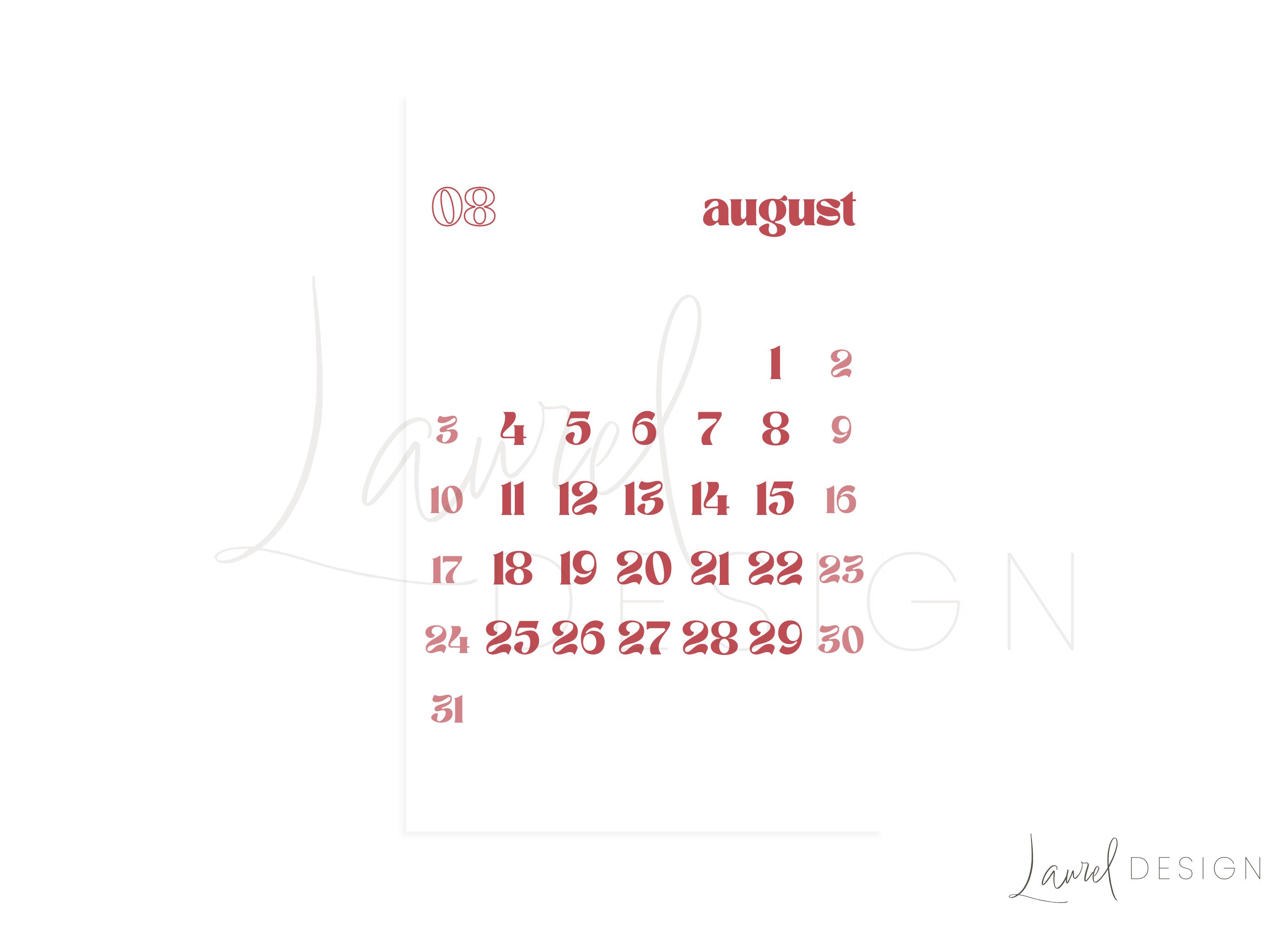 2025 Retro Minimalist Monthly Calendar: Natural Color Palette for At-a ...