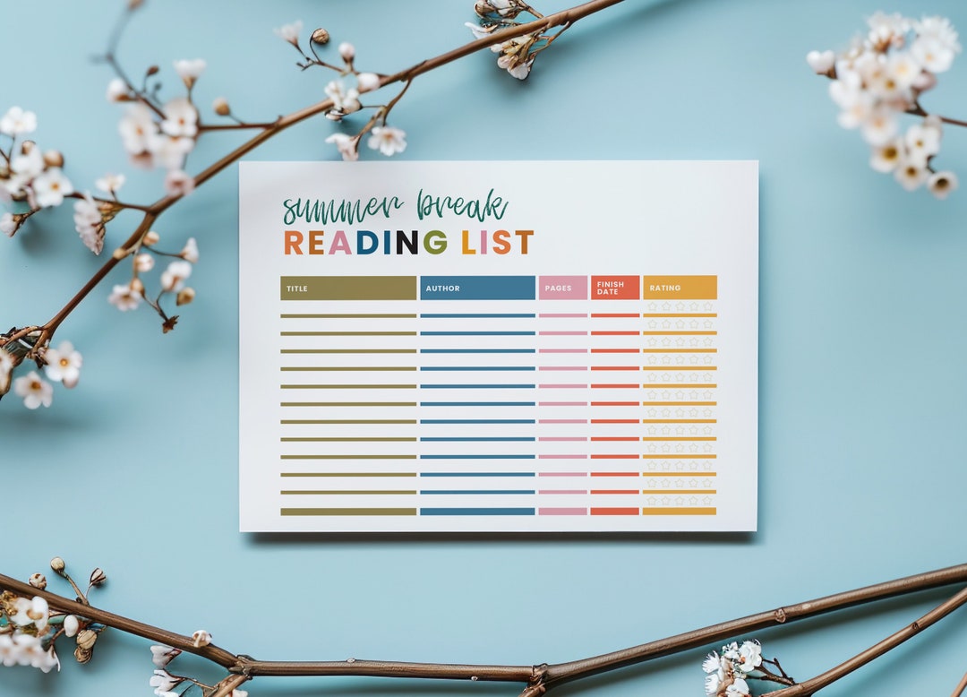 Kids Summer Planner Printable Summer Fun: Kids' Summer Reading Book ...