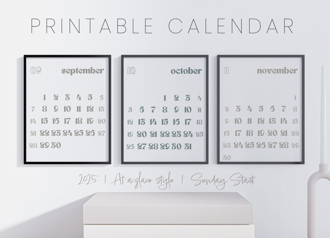 2025 Retro Minimalist Monthly Calendar: Natural Color Palette for At-a ...