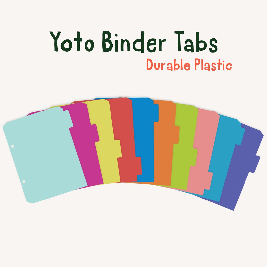 Customizable Yoto Card Binder Dividers | Color-coded, Reusable Tabs - Etsy