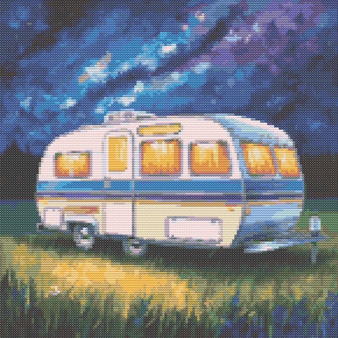 RV Under the Stars – Cross Stitch Pattern PDF - Etsy