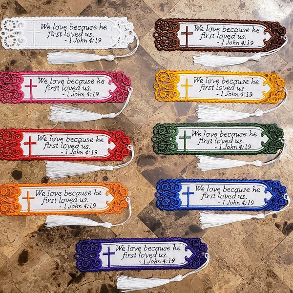 Embroidered Bookmark - Etsy