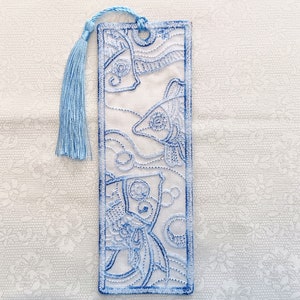 Fish Design Free Standing Lace Bookmark - Intricate Handcrafted Lace ...