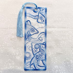 Fish Design Free Standing Lace Bookmark - Intricate Handcrafted Lace ...