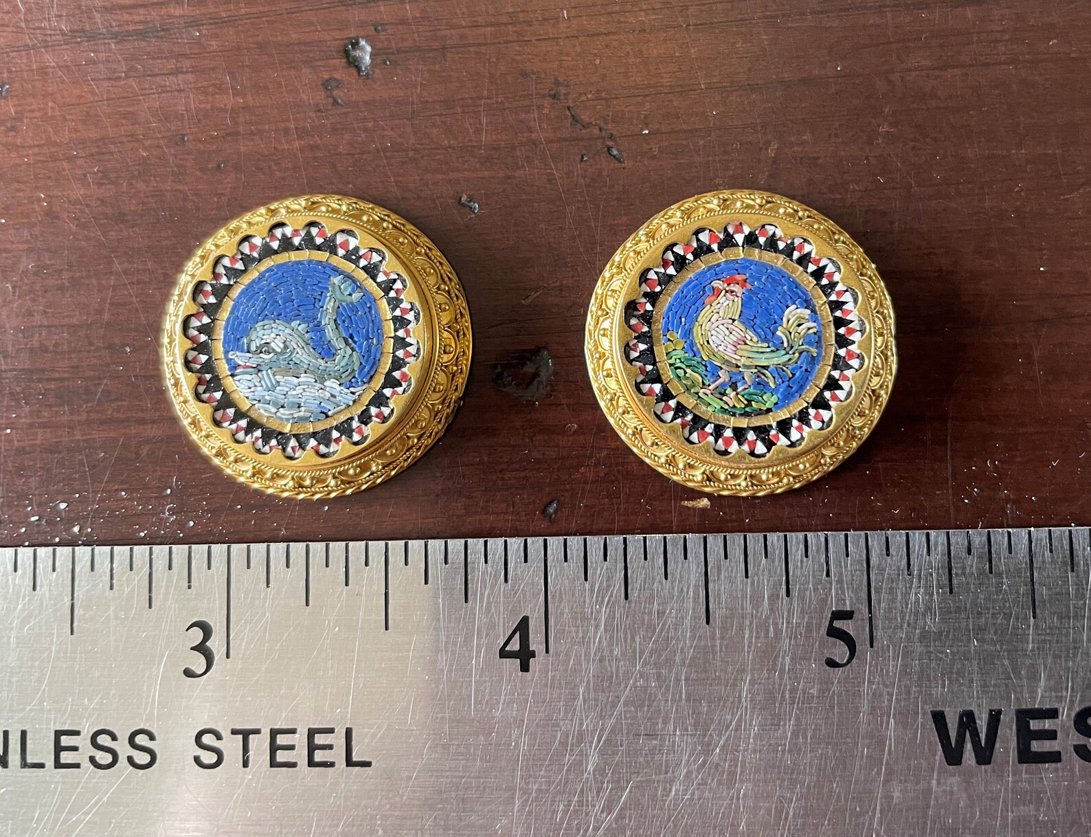 Victorian Micro Mosaic Brooch - Etsy