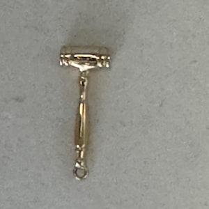 Gavel Charm in 14K Yellow Gold - Etsy