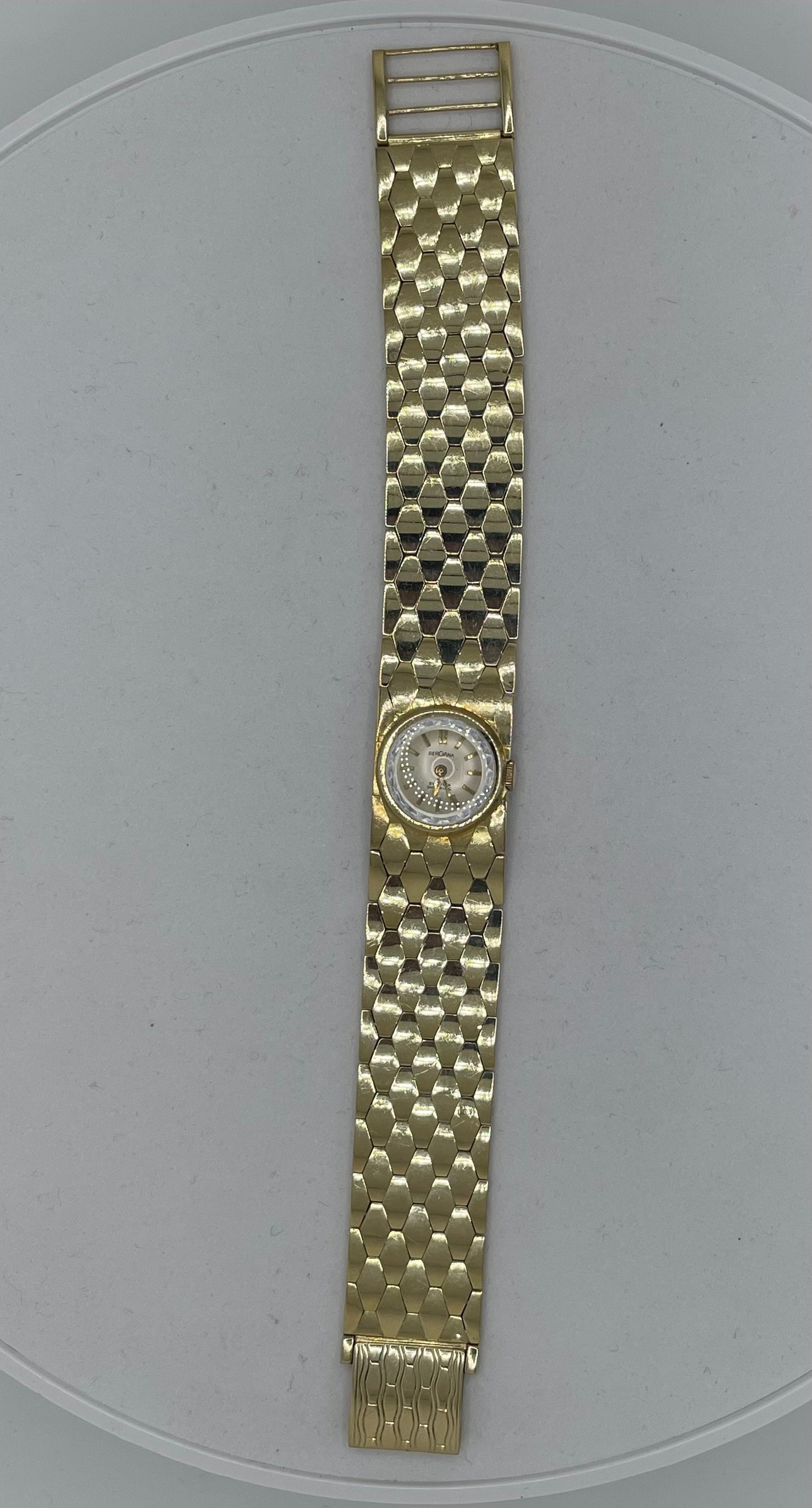 Ladies 14K Gold Bracelet Watch - Etsy