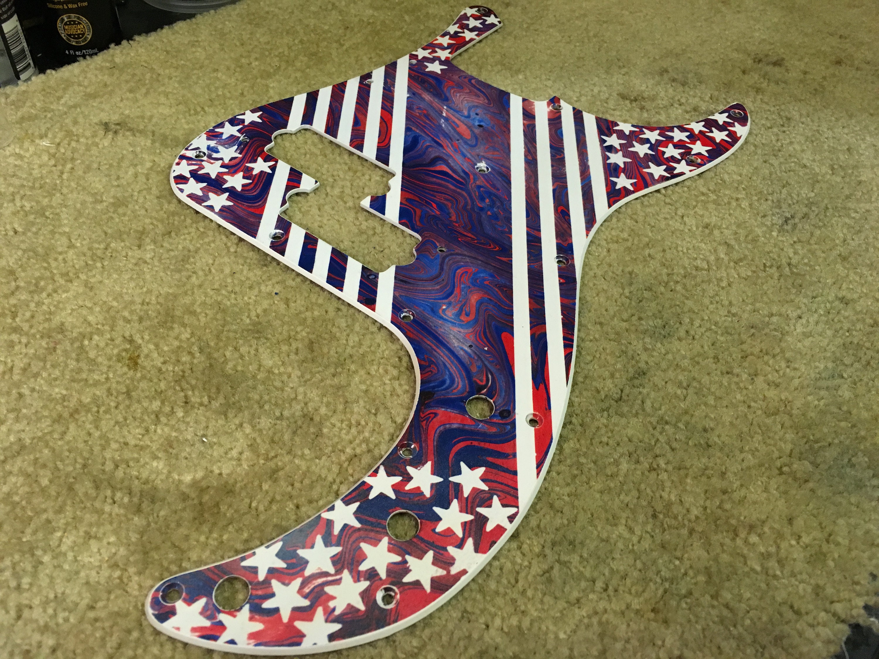 Handmade Precision Bass Swirl Pickguard - Stars & Stripes - Etsy