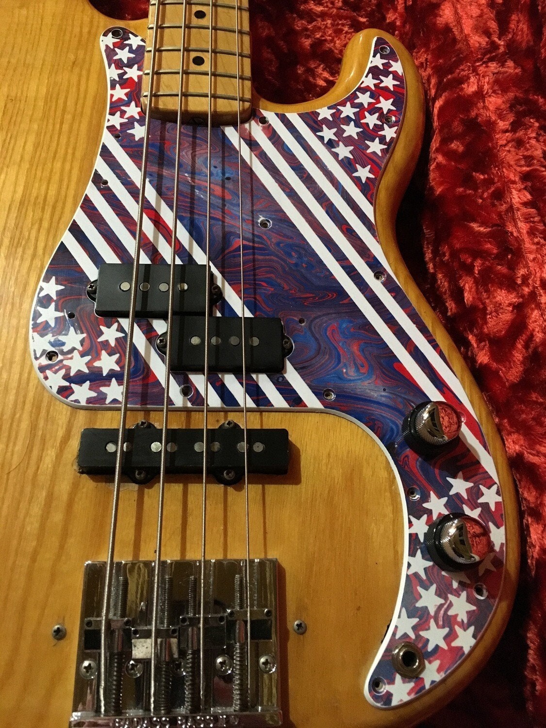 Handmade Precision Bass Swirl Pickguard - Stars & Stripes - Etsy