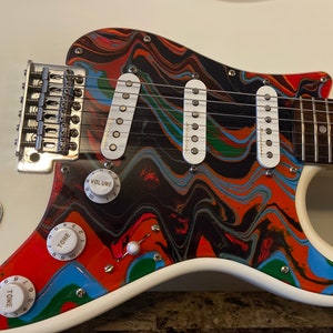 Custom Made Swirl Painted Stratocaster Pickguard - Etsy