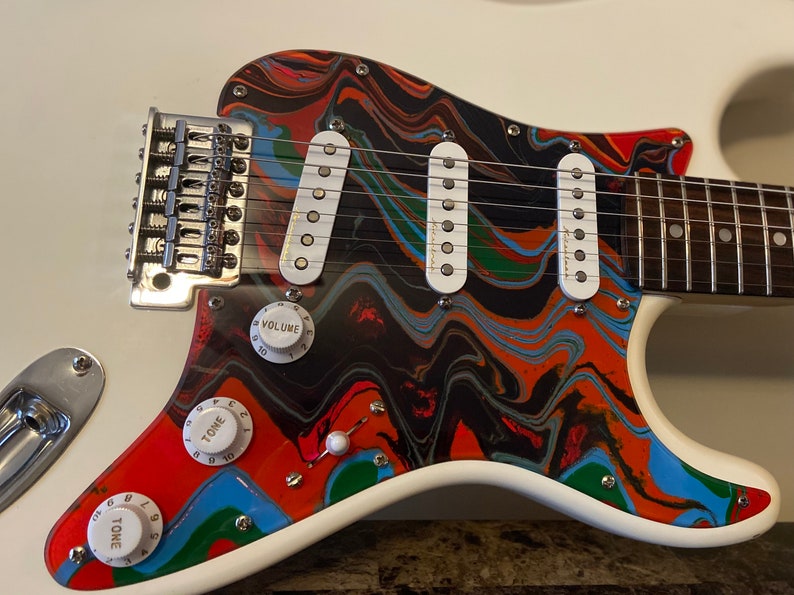 Custom Made Swirl Painted Stratocaster Pickguard - Etsy
