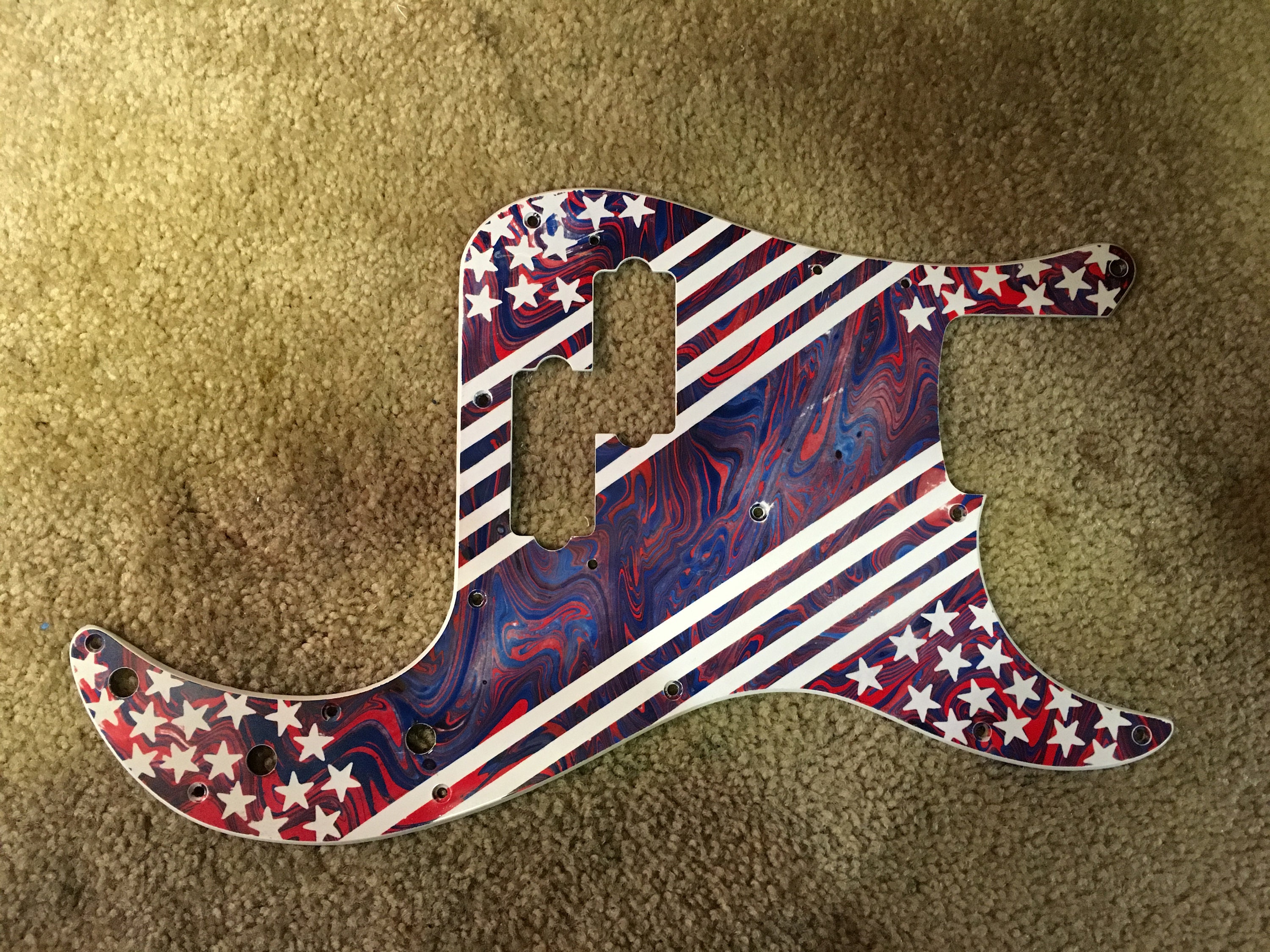 Handmade Precision Bass Swirl Pickguard - Stars & Stripes - Etsy
