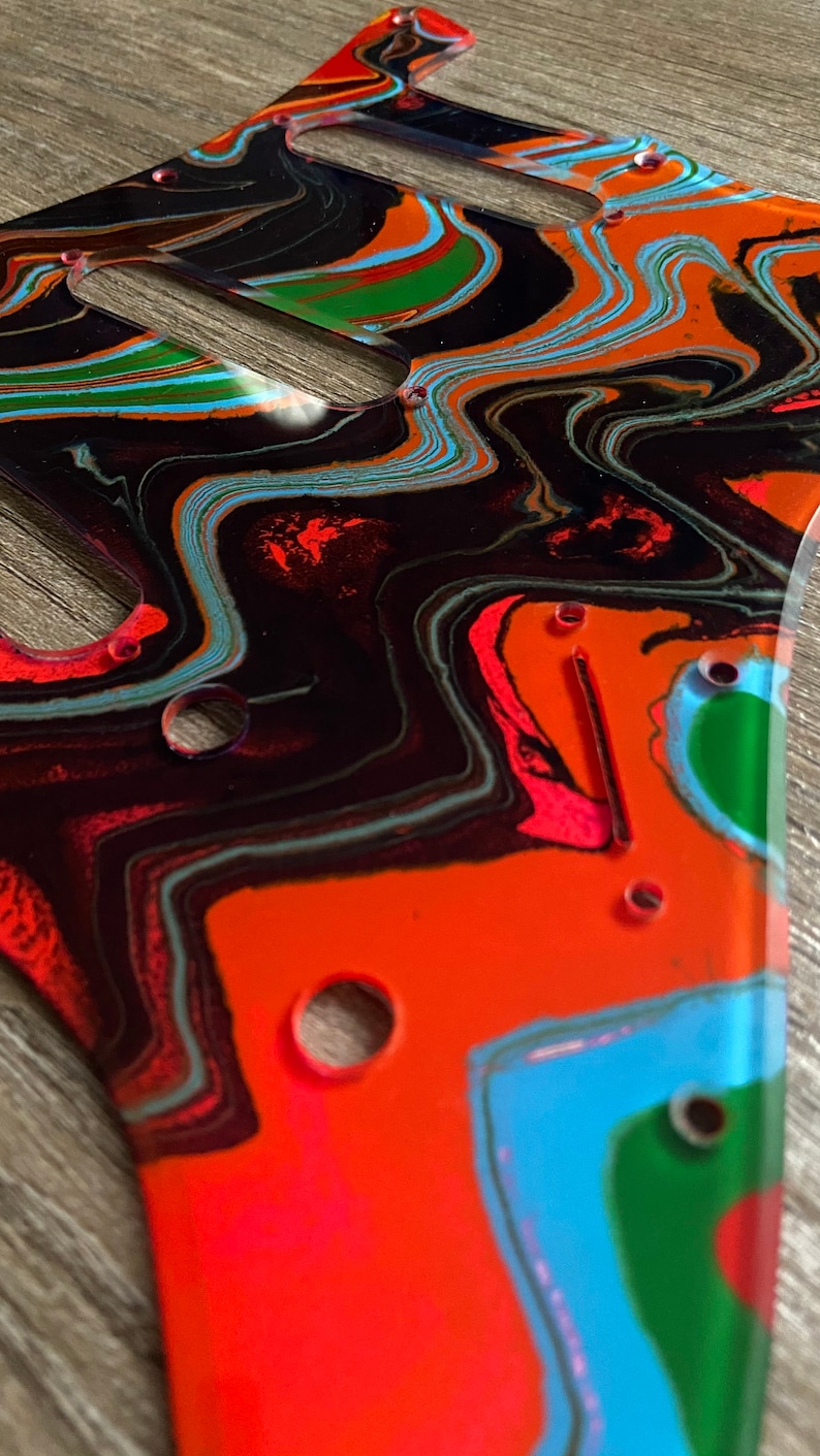 Custom Made Swirl Painted Stratocaster Pickguard - Etsy