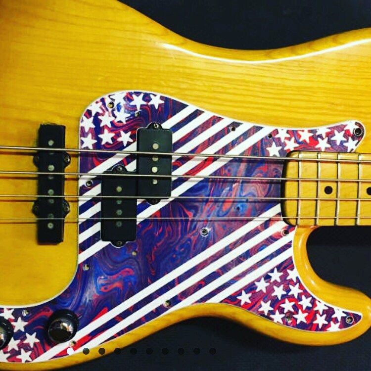 Handmade Precision Bass Swirl Pickguard - Stars & Stripes - Etsy