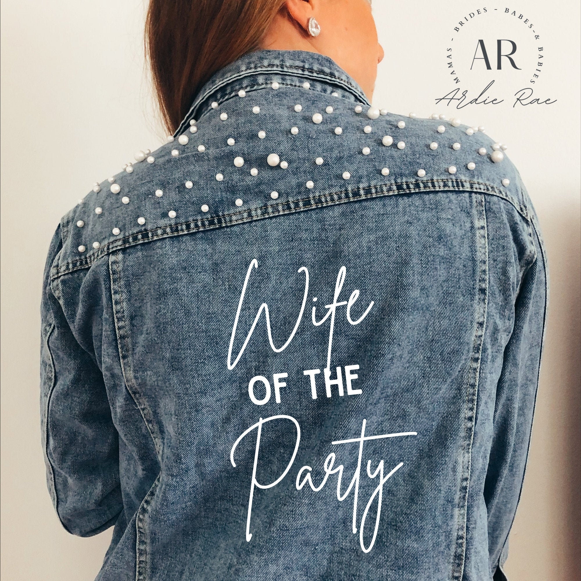 Bride Jacket Wife of the Party Wedding Jacket pearl | Etsy